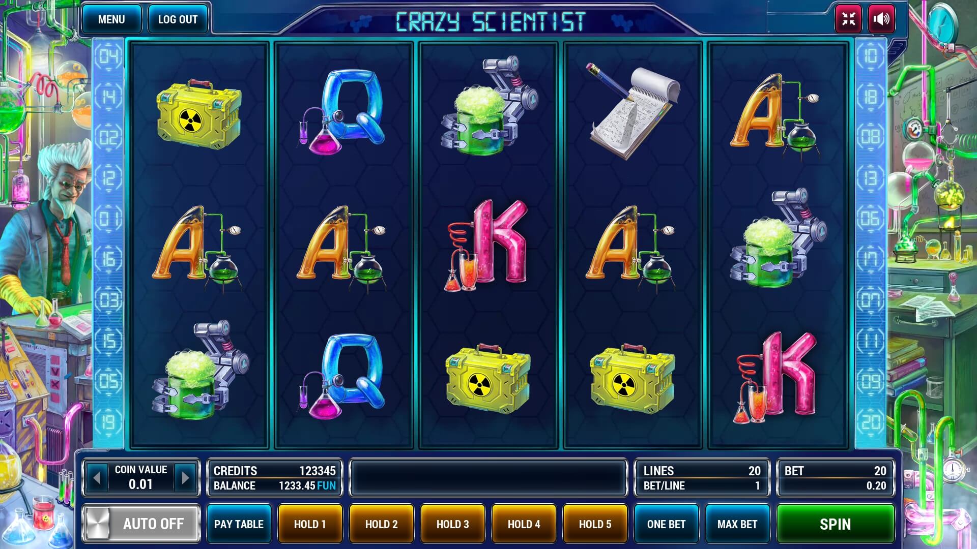 JUEGO RIVERSLOT - Crazy Scientist